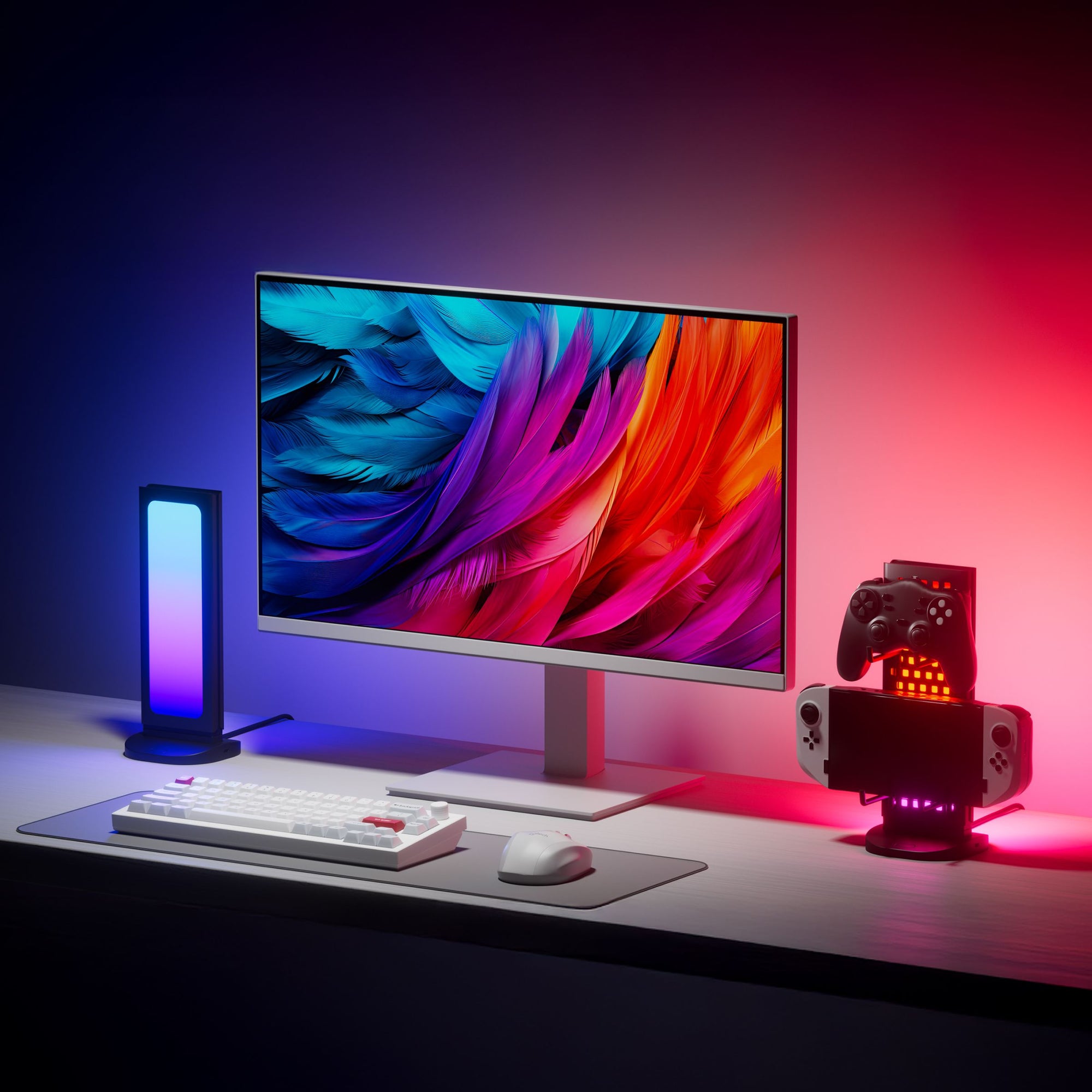 Nanoleaf Pegboard Desk Dock (2 Pack) | RGB Gaming & Desk Accessories ...