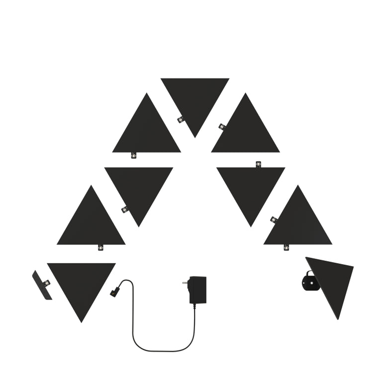 Nanoleaf Shapes Ultra Black Triangles | Limited Edition Smart LED Kit ...